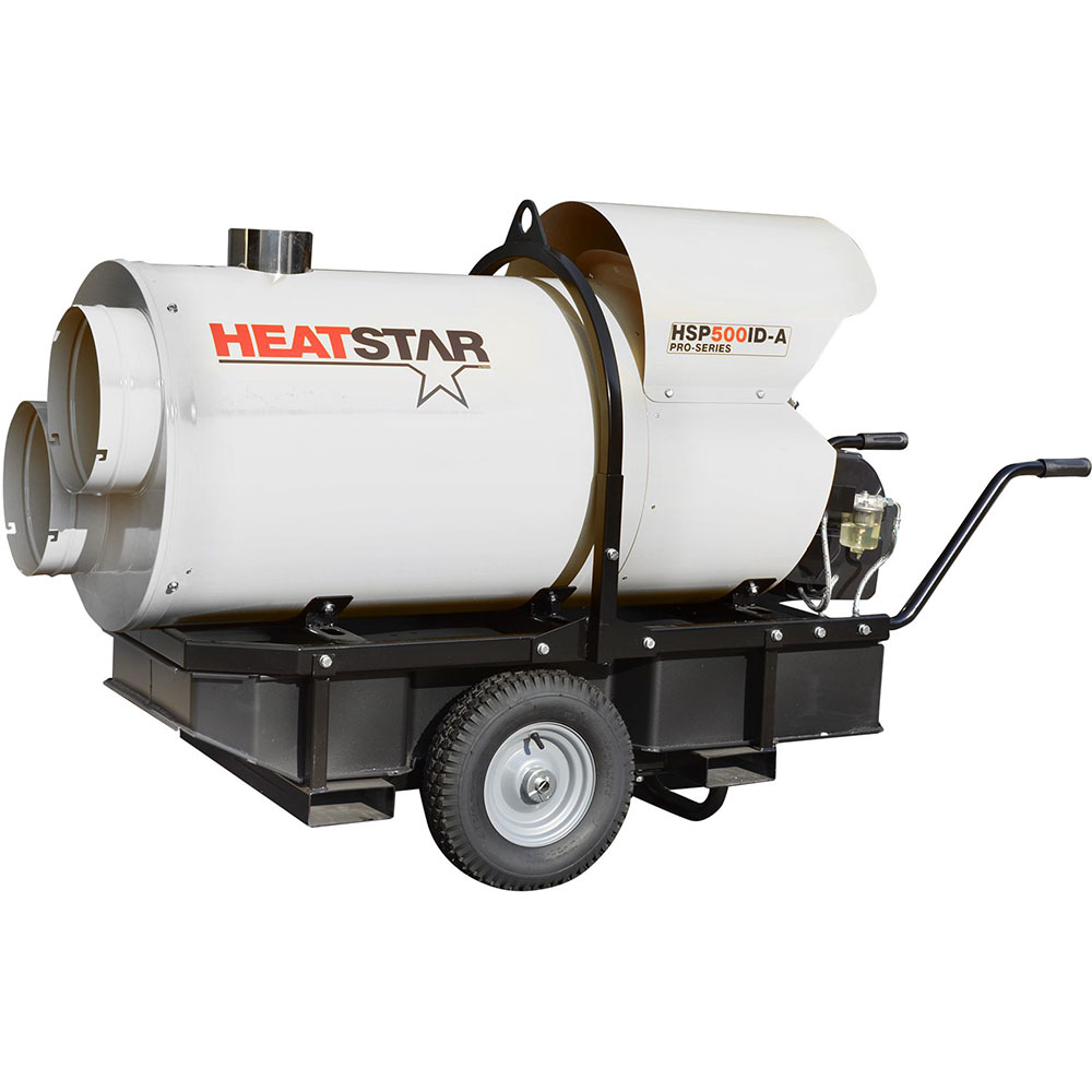 Heatstar PRO-SERIES 500000 BTU Indirect Fired Diesel/Kerosene/Jet Fuel Construction Heater ...
