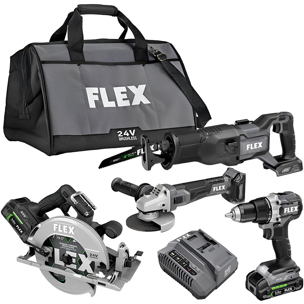 FLEX 24V 4pc Cordless Combo Kit FXM402-2B - Acme Tools