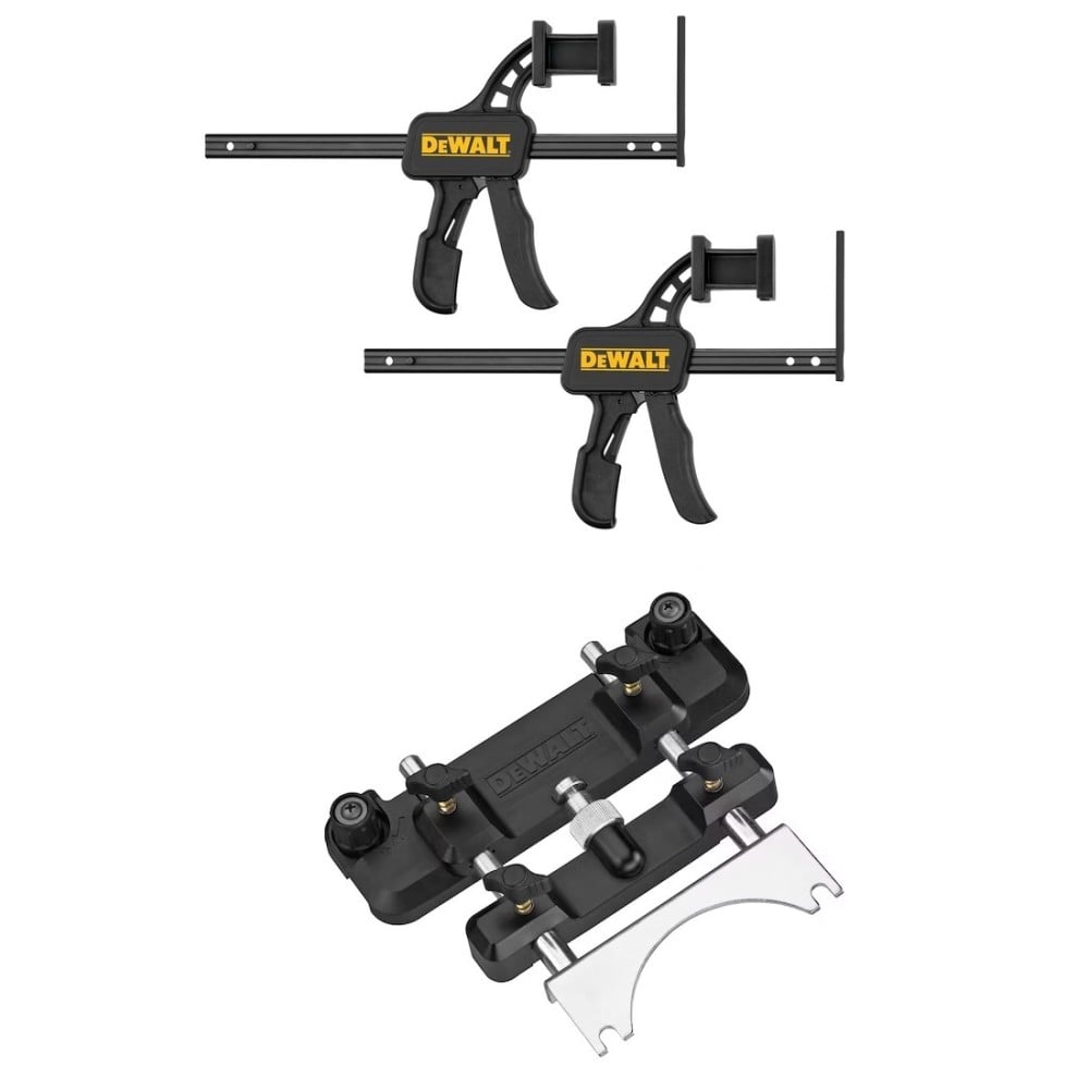 DEWALT TrackSaw Track Clamps & TrackSaw Router Adapter Bundle DWS5026 ...
