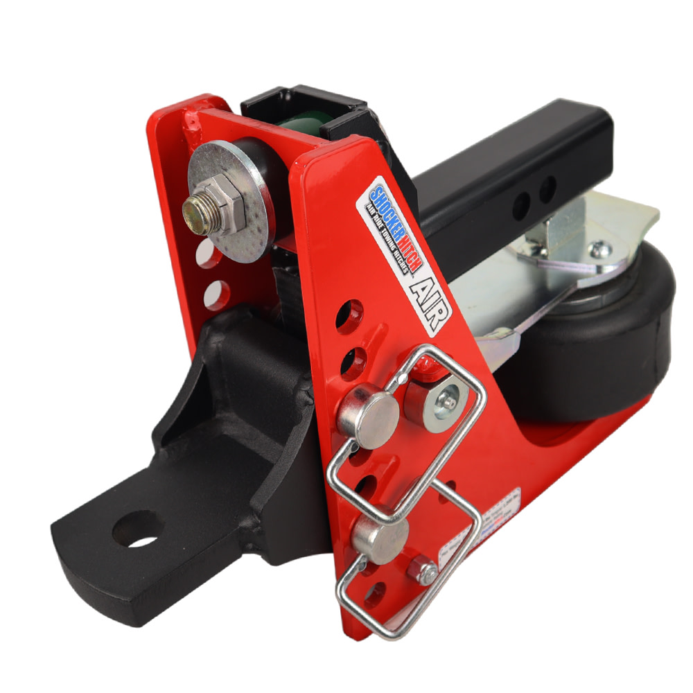Shocker Hitch 12K 2 Inch Air Receiver Hitch & Drawbar with 1 Inch Hole ...