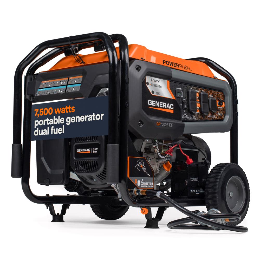 Generac 9,400 Watt Dual Fuel 49-State Portable Generator with COsense ...