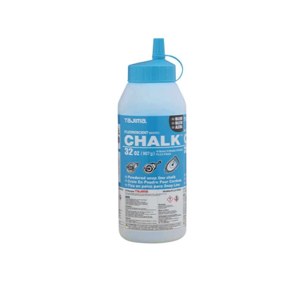 Tajima Micro Chalk Powdered Snap Line Chalk Fluorescent Blue 32oz PLC2 ...