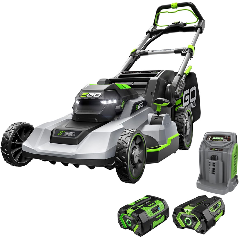 EGO 21 Inch Self-Propelled Mower Touch Drive with Charger, 4.0Ah & 6 ...