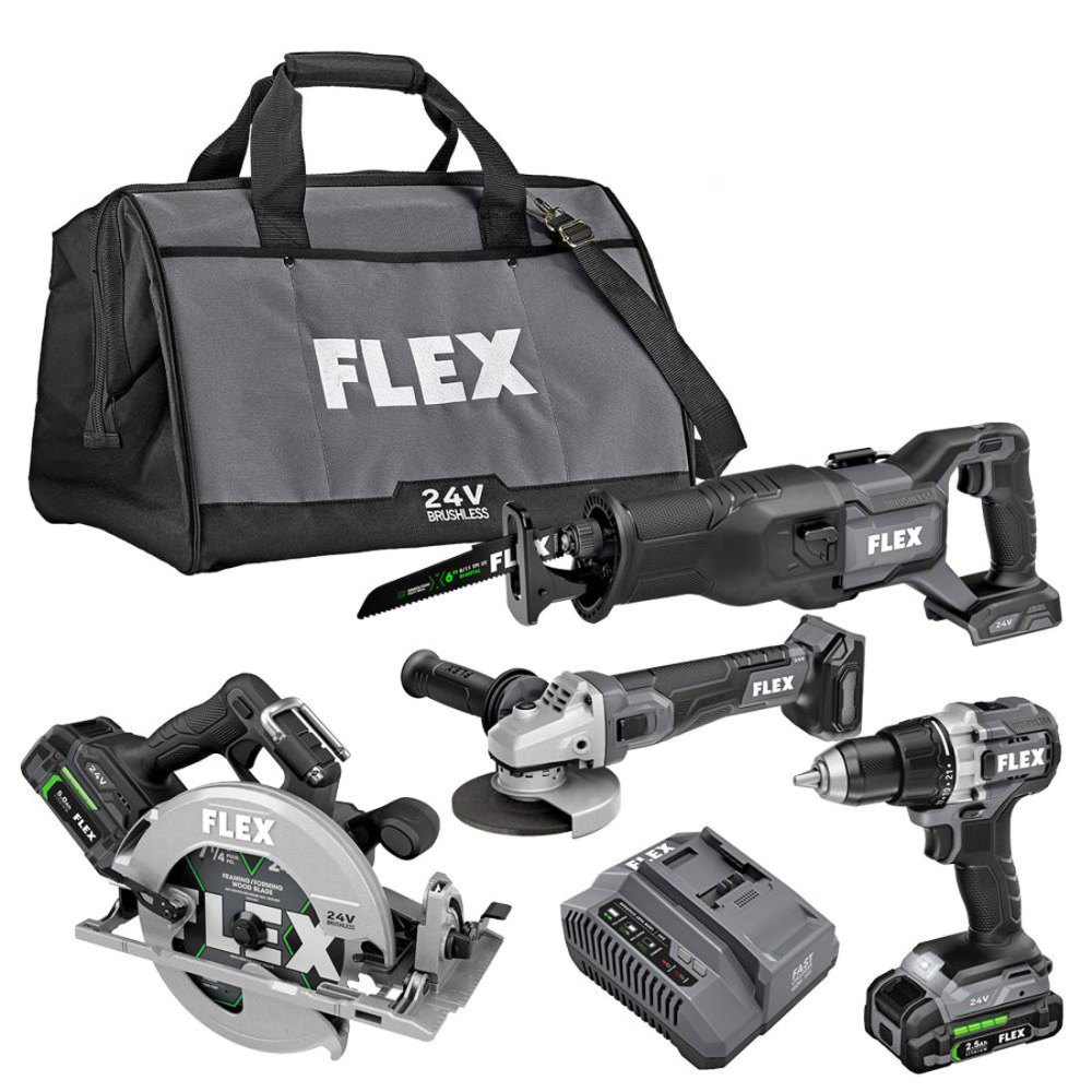 FLEX 24V 4pc Cordless Combo Kit FXM402-2B from FLEX - Acme Tools