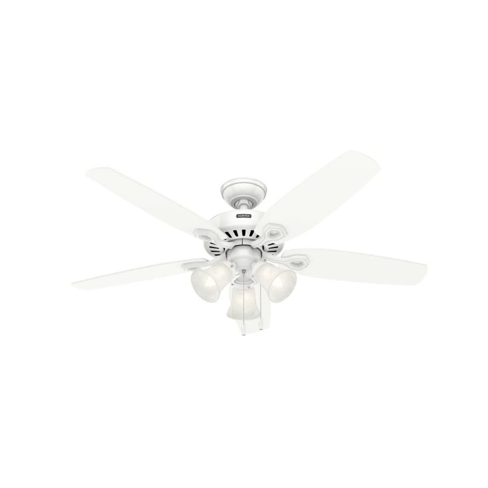 Hunter Fan Builder Plus Ceiling Fan 52in Snow White Snow White 53236 ...
