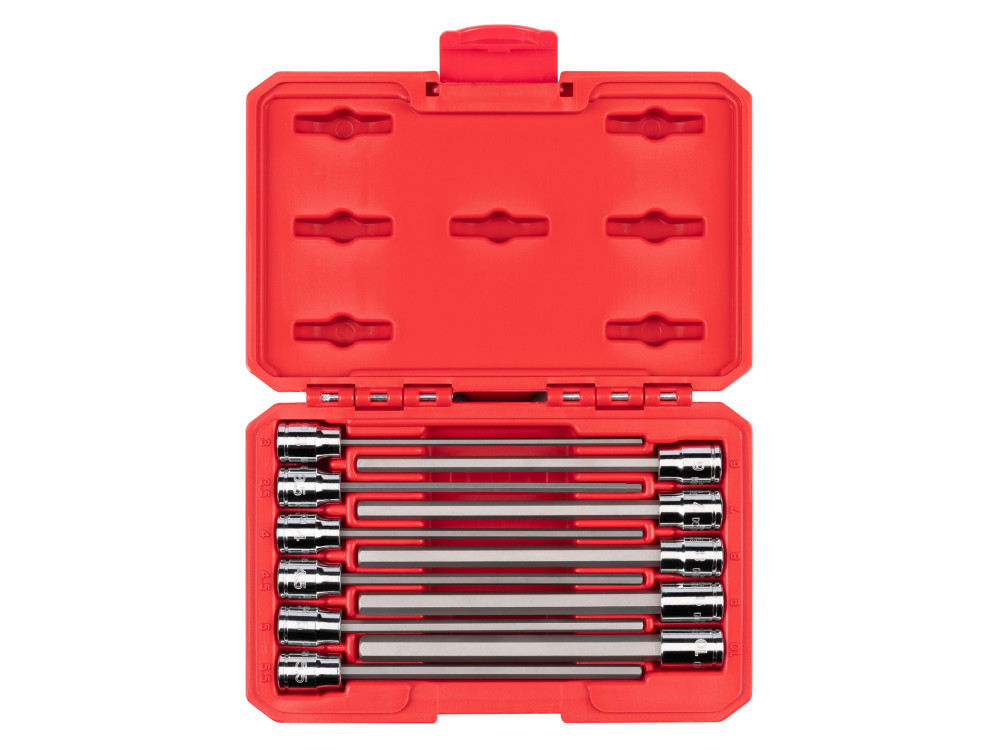 Tekton 3/8 Inch Drive Long Hex Bit Socket Set, 11 Piece (3-10 mm ...
