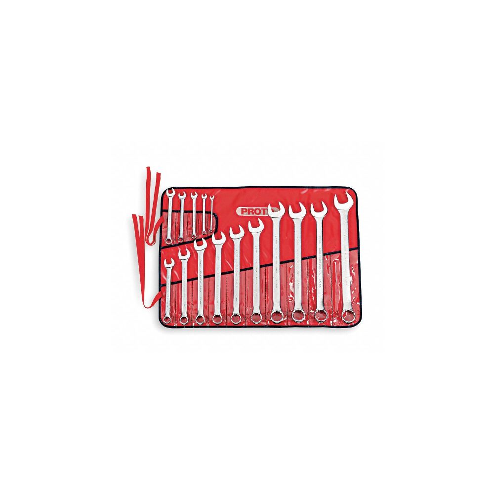 Proto 15 Piece Satin Metric Combination Anti-Slip Wrench Set 12 Point ...