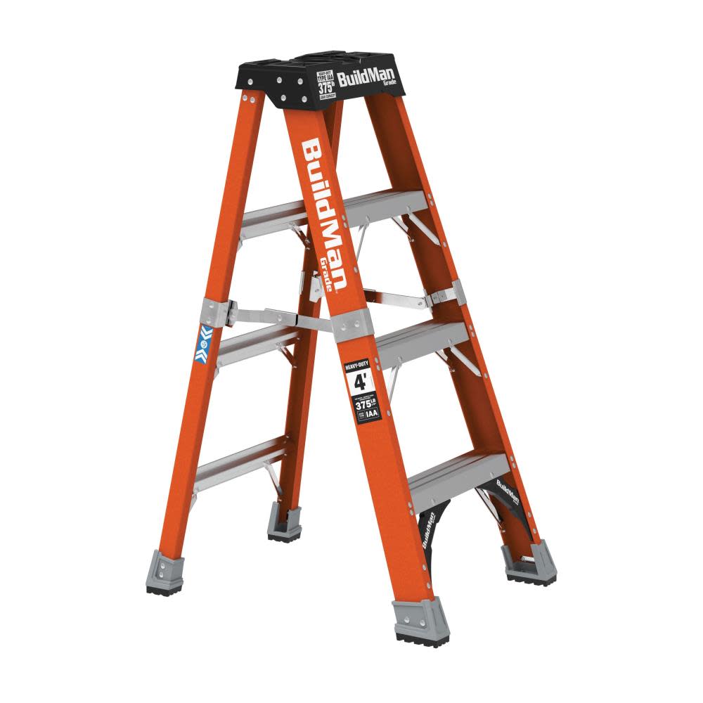 Metaltech 4 Foot Fiberglass Step Ladder Grade 1AA E-SLFB4T1AA - Acme Tools
