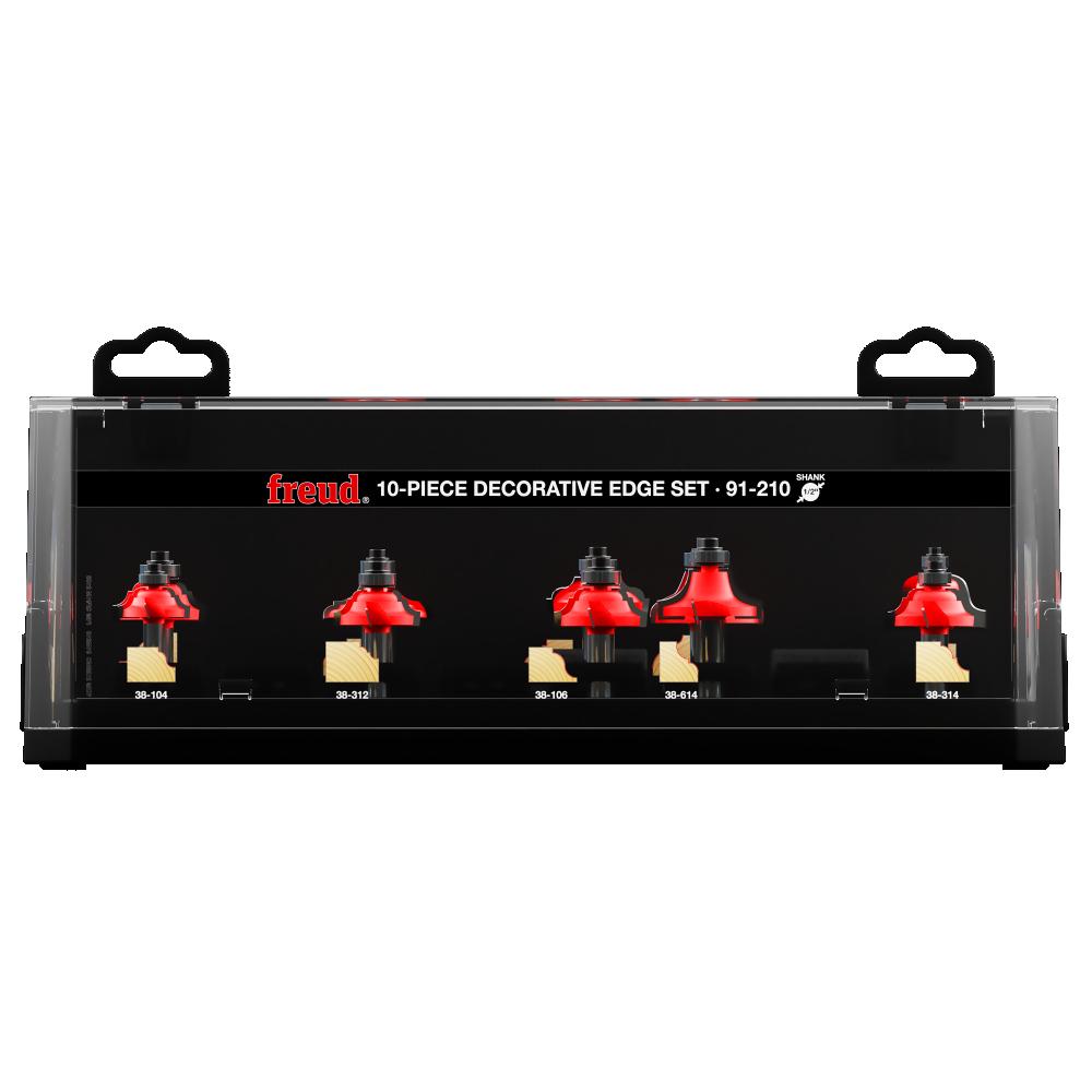 Freud 10 Piece Decorative Edge Quadra-Cut Router Bit Set 91-210 - Acme ...