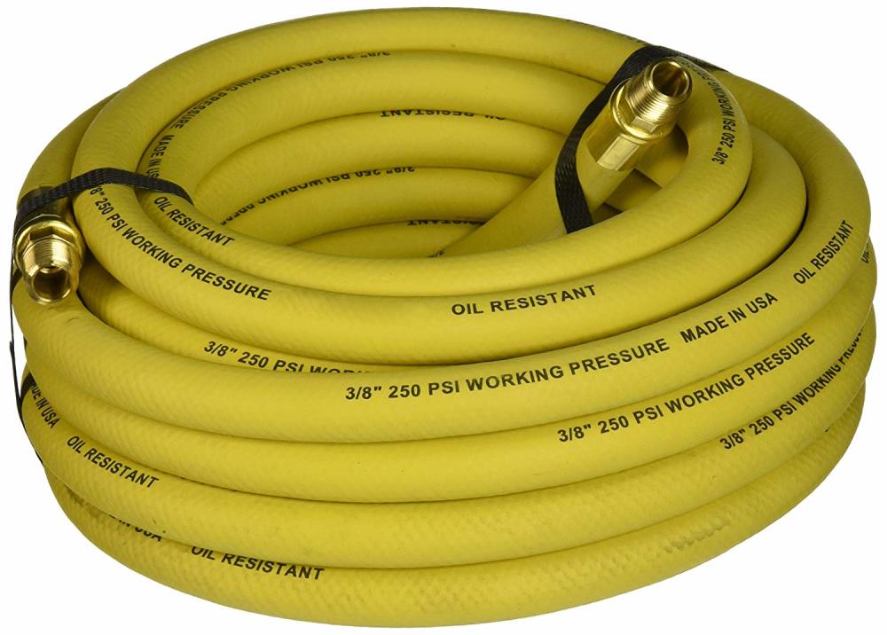 Goodyear 25 Ft. x 3/8 In. Rubber Compressed Air Hose in Yellow 12182 ...