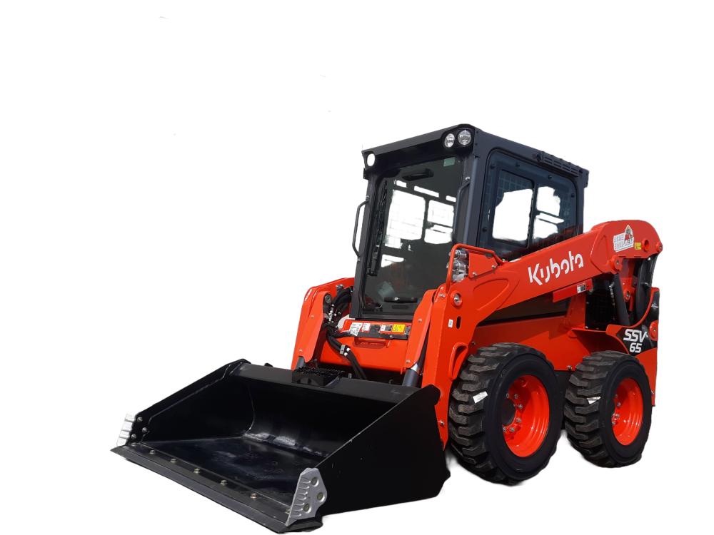 Kubota 65HP Wheeled Skid Steer with AC Cab Hydraulic Quick Connect ...