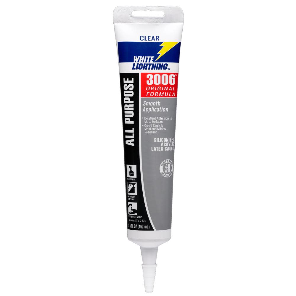 White Lightning 3006 Advanced Formula Caulk White 55 floz W12AF0005 ...