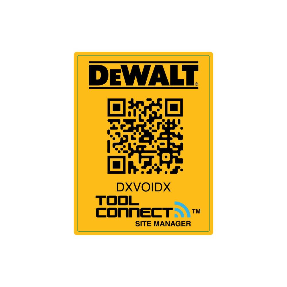 DEWALT Site Manager QR Code Adhesive Tag DCE052 Small DCE052 - Acme Tools