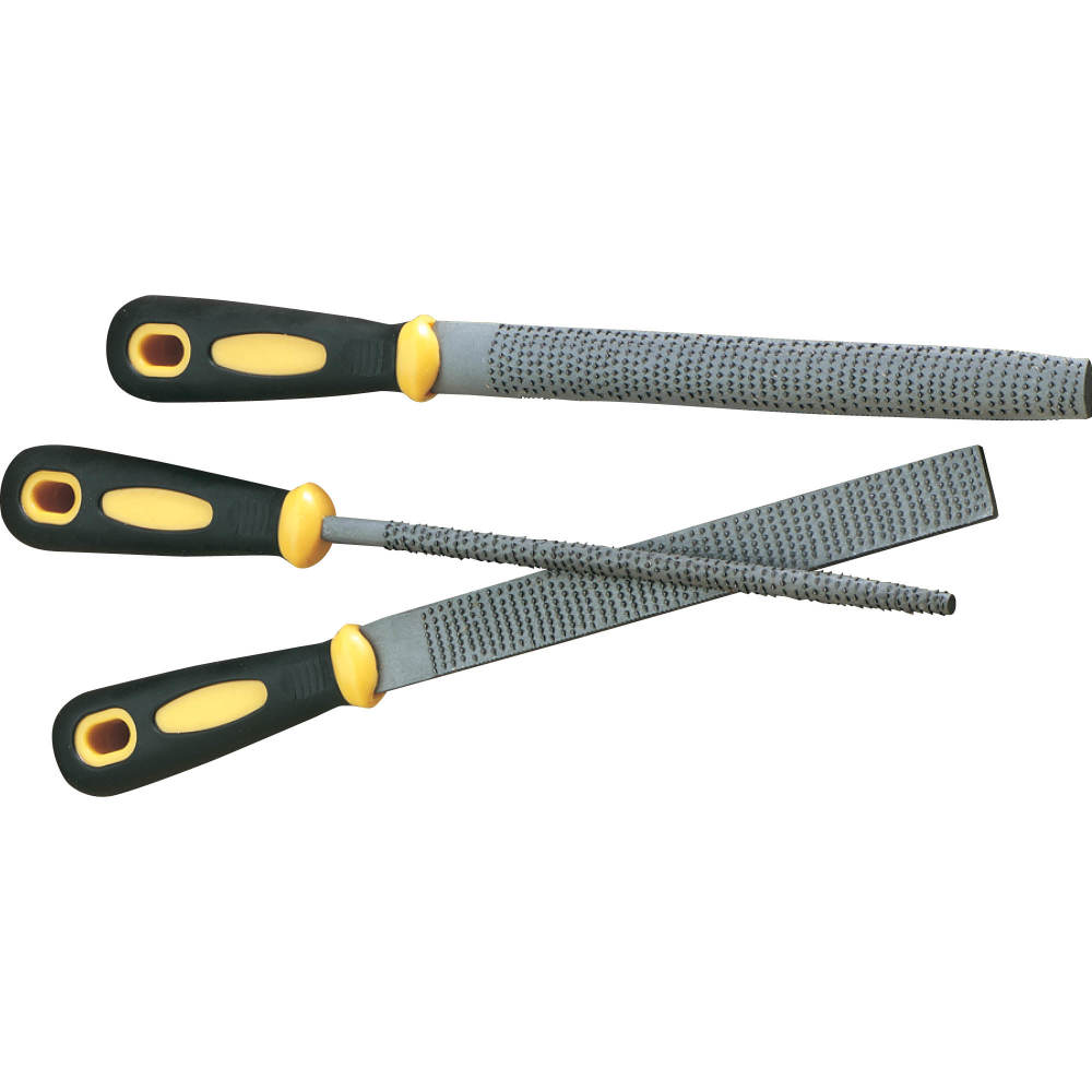 Woodstock Rasp Set with Rubber Handles 3pc D3113 - Acme Tools