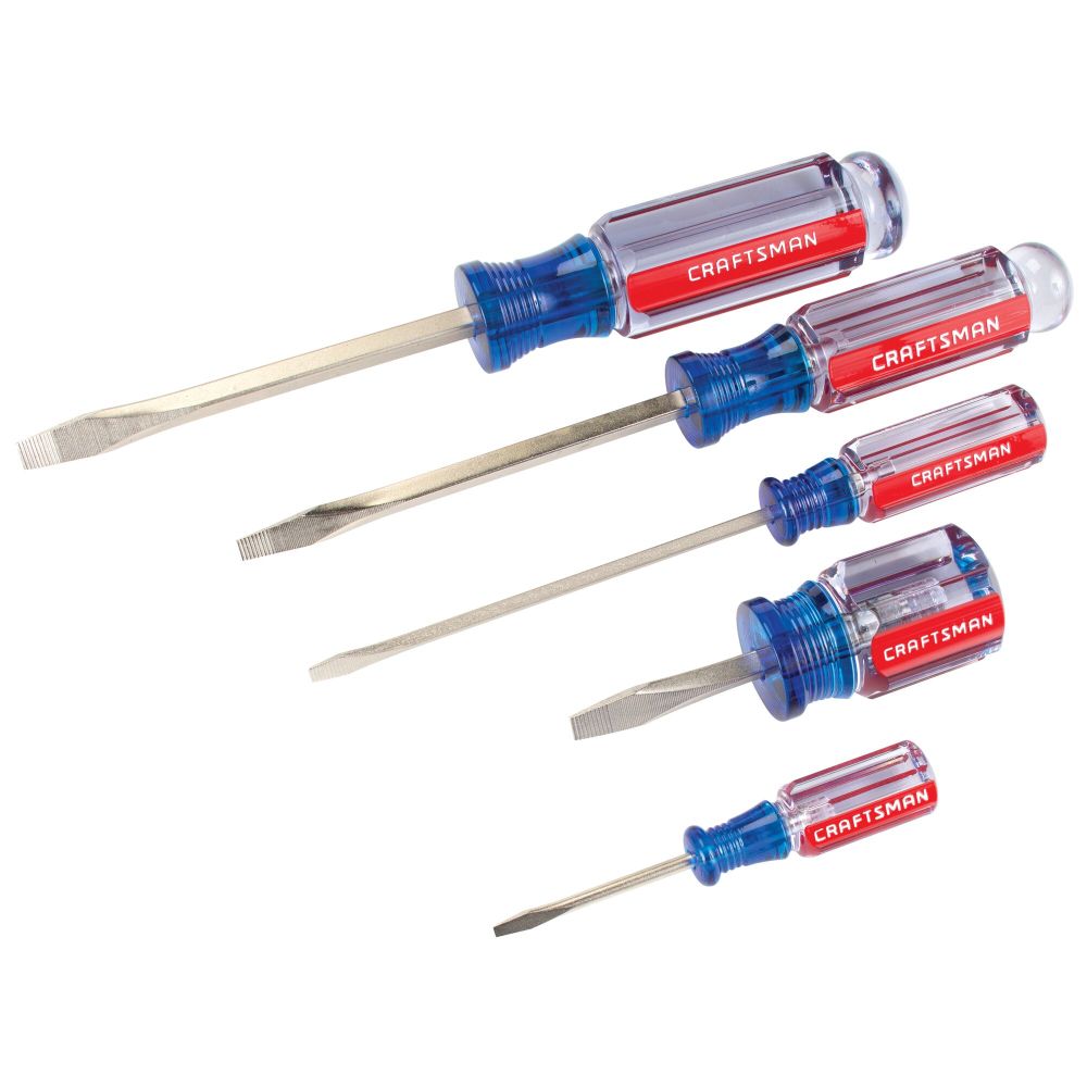 CRAFTSMAN Slotted Acetate Screwdriver Set, 5 Piece CMHT65032 - Acme Tools