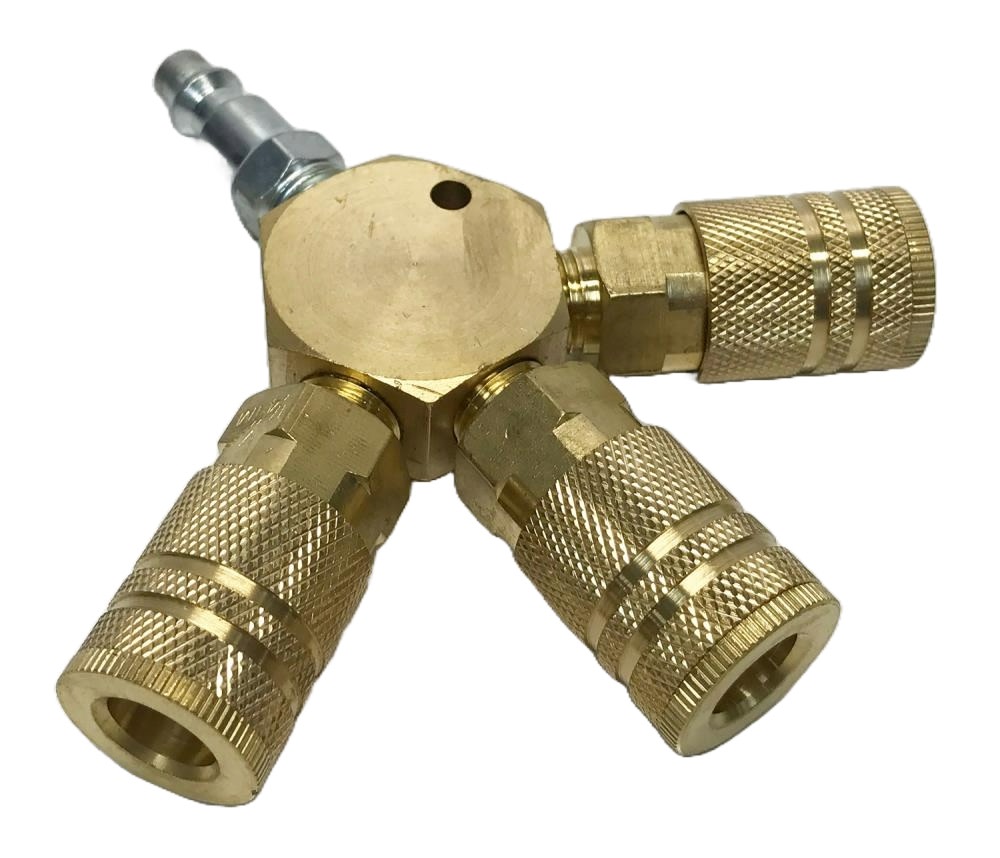 Rolair 3-Way Hex Manifold M-HEX3CP-14-1C from Rolair - Acme Tools