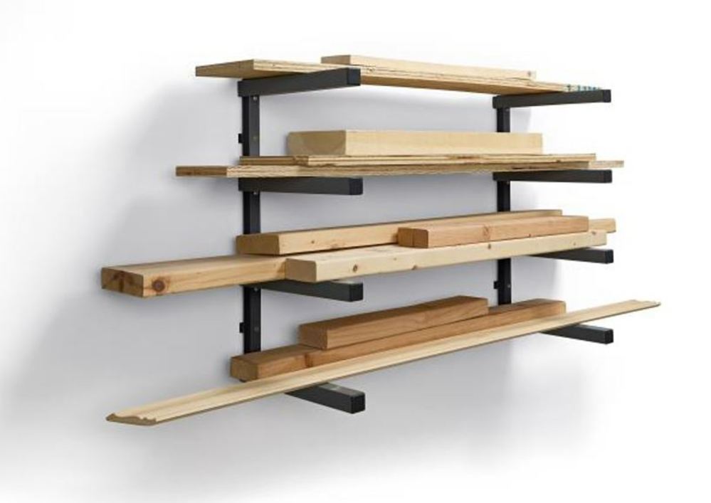 Bora Portamate Wall Mounted Storage Rack 4 Level Black/Gray PBR-004B ...