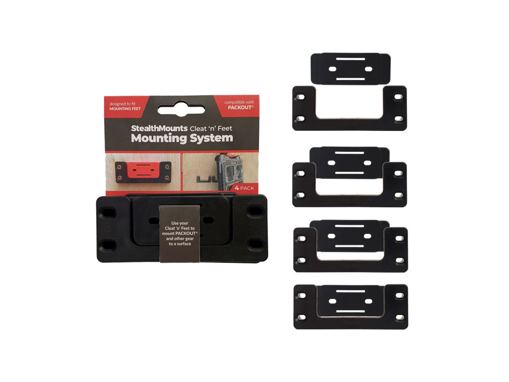 Stealthmounts Cleat 'n' Feet Mounting System 4pk Black OM-CLFT-BLK-4 ...