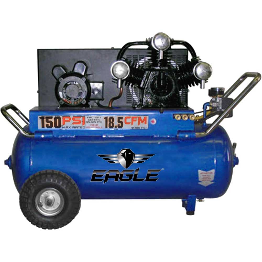 Eagle Compressor 25 Gallon Portable Electric Air Compressor 5 HP ...