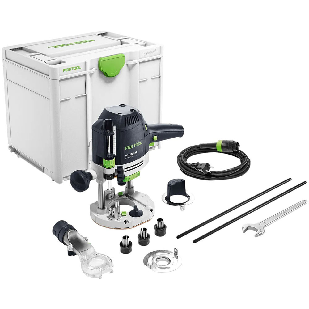 Festool 2 3/4in OF 1400 EQ-F-Plus Plunge Router with Systainer3 576213 ...