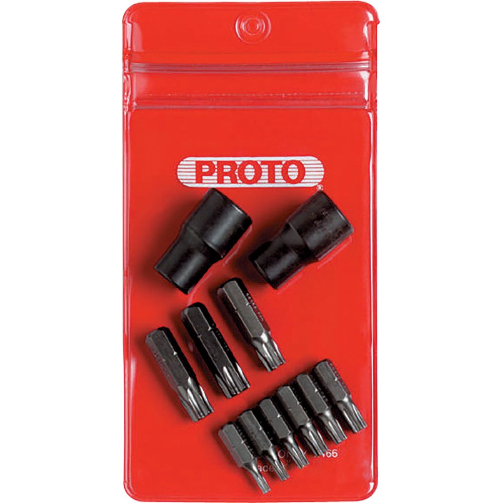 Proto 11 Piece 1/4 in and 3/8 in Drive Torx Bit Set J5239P - Acme Tools