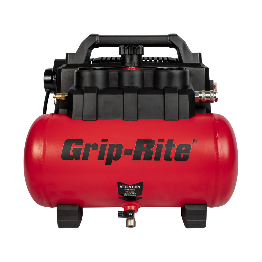 Grip Rite 1.5 Gallon Ultra Quiet Handy Carry Air Compressor GR200QW ...