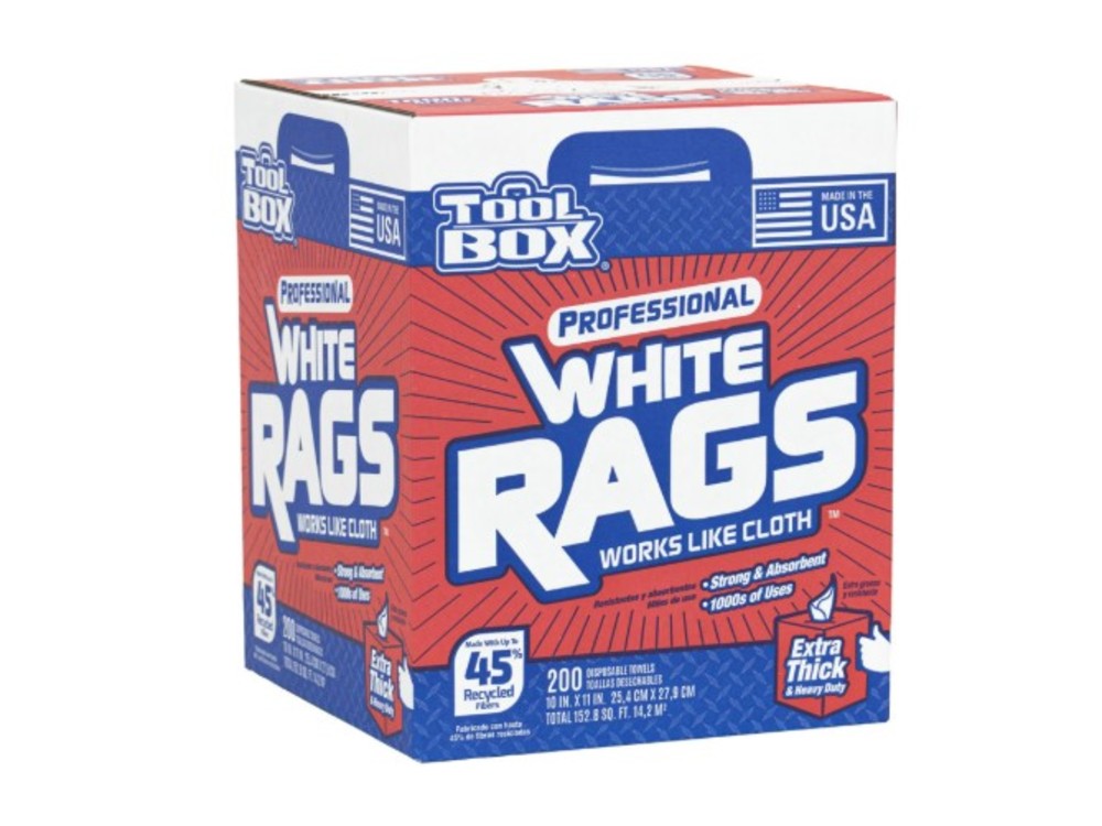 Sellars White Shop Rags (200ct) 5820201 - Acme Tools