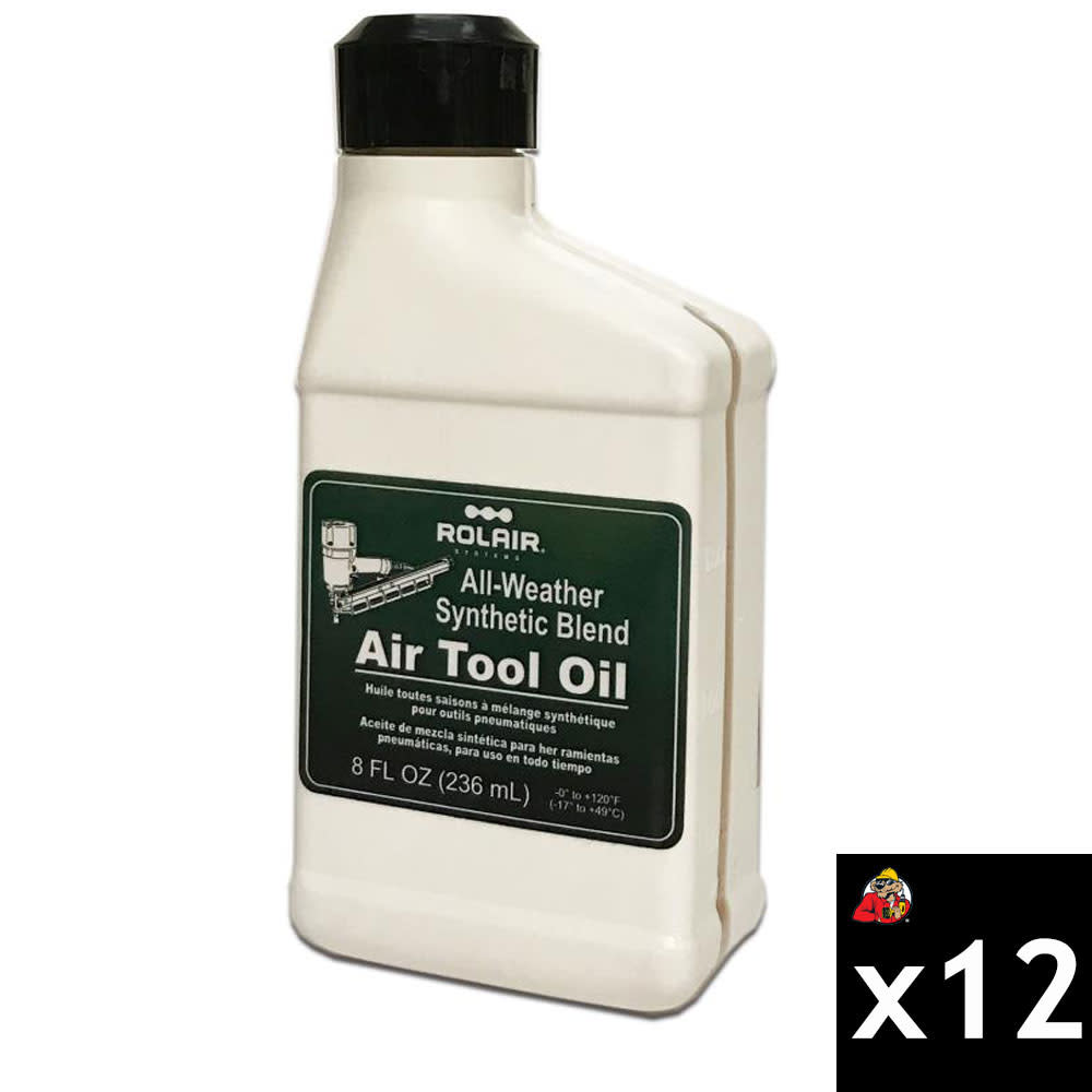 Rolair Synthetic All-Weather 8oz Air Tool Oil, 12 Pack ATB000011321 ...