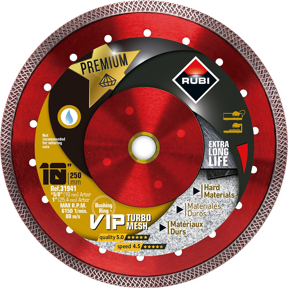 Rubi Tools Blade Viper Mesh 10 In. Diamond Blade (1in and 5/8in Arbor ...