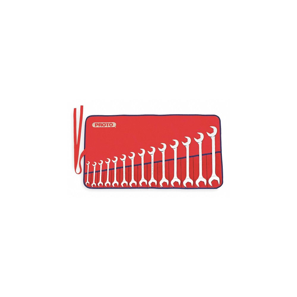Proto 11 Piece Full Polish Metric Angle Open-End Wrench Set J3100M ...
