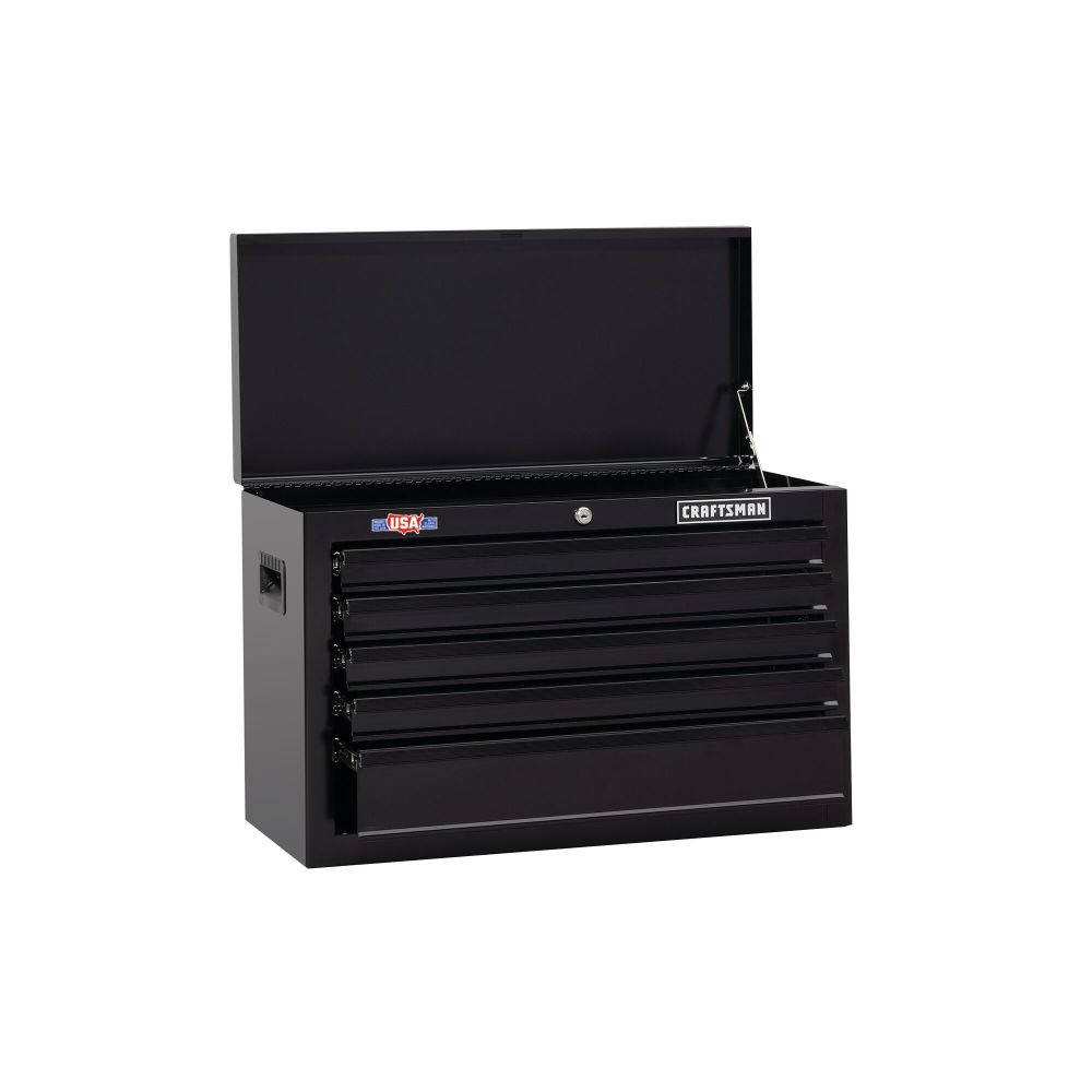 CRAFTSMAN 26 Inch Wide 5 Drawer Tool Chest 1000 Series Black ...