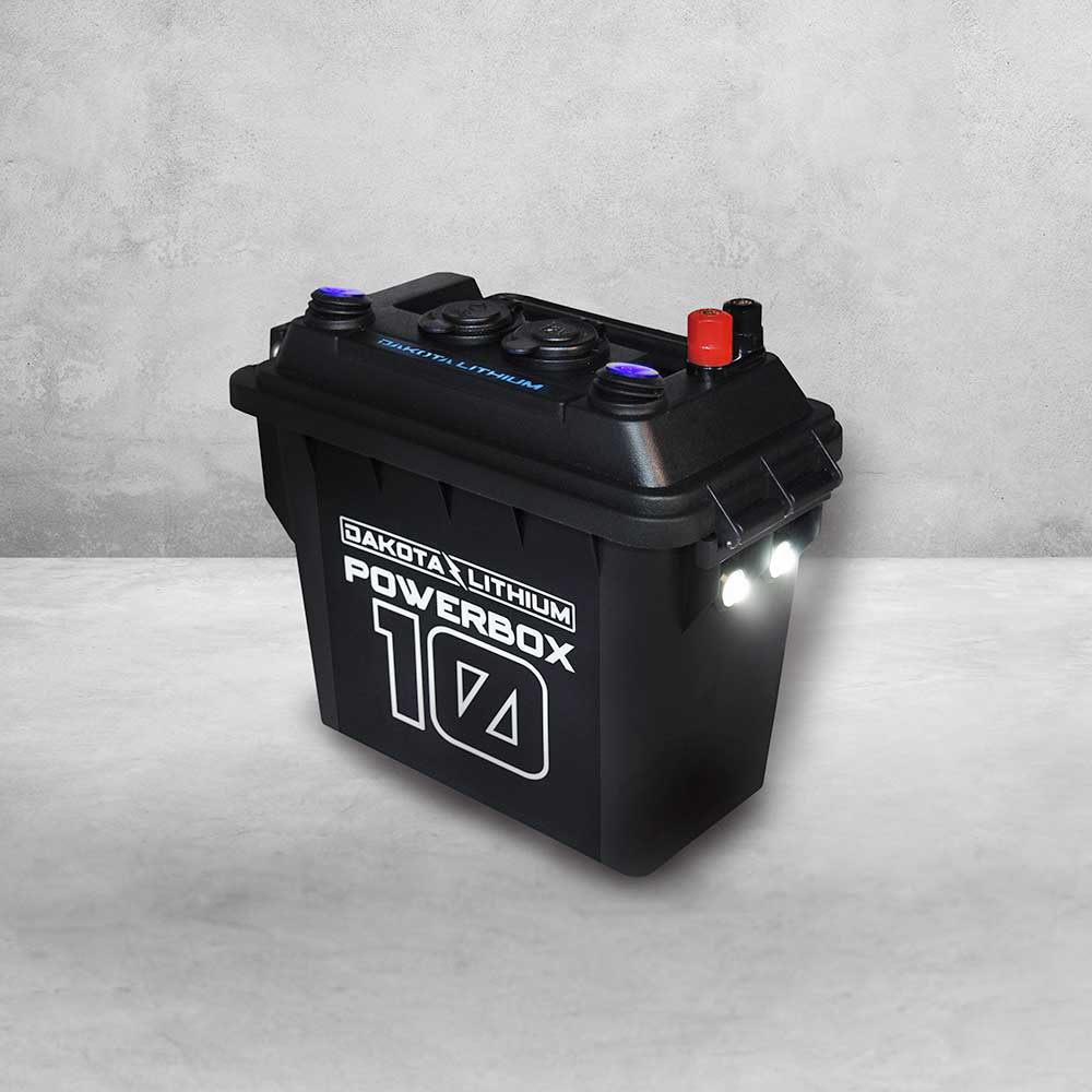 Dakota Lithium 12V 10Ah Power Box 10 Battery with Charger DLPB10AB ...