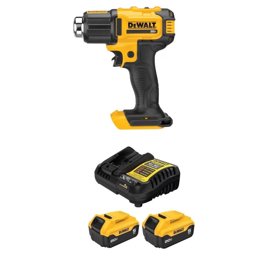 DEWALT 20V MAX 6.7 Cfm Cordless Heat Gun & Starter Kit Bundle ...