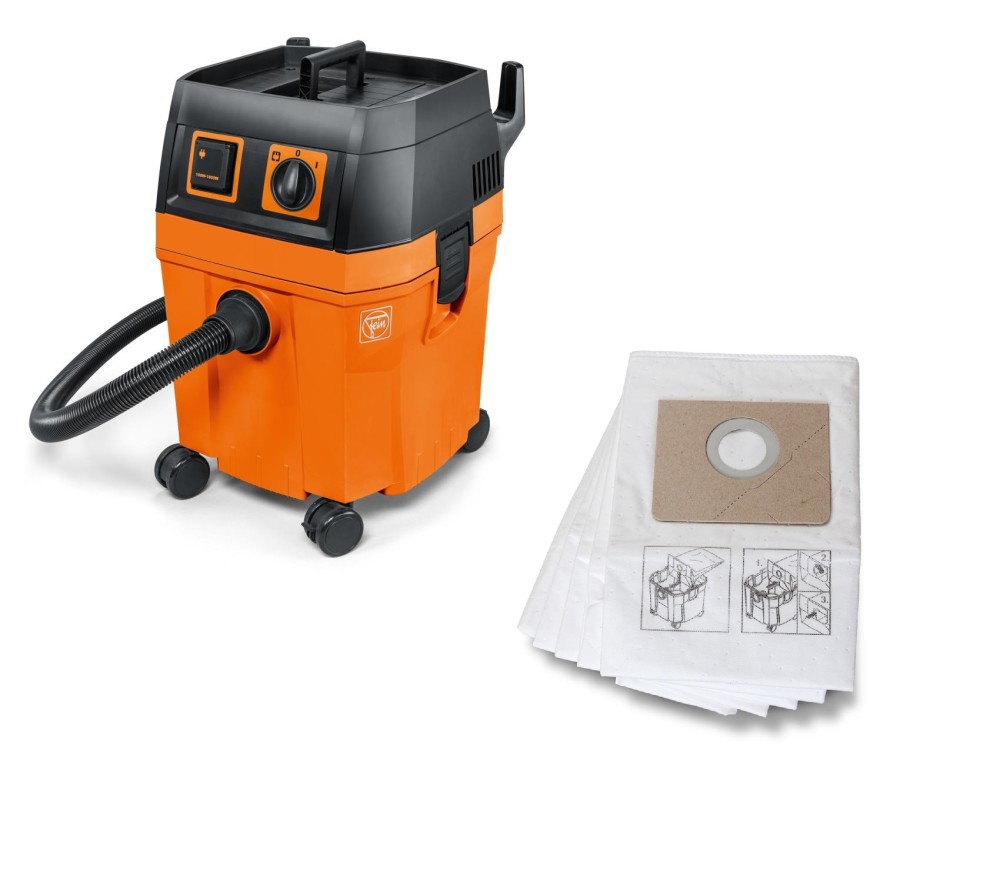 Fein Turbo II 9-20-28 Wet/Dry Vacuum with Fleece Filter Bags 5 Pack ...