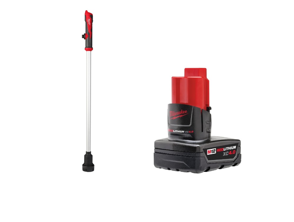 Milwaukee Milwaukee M12 Stick Transfer Pump with M12 REDLITHIUM XC 4 ...
