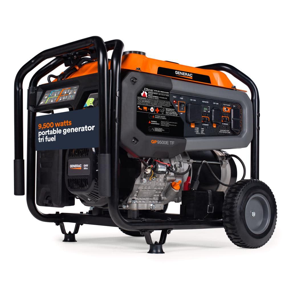 Generac GP Series 12,500 Watt Tri-Fuel 50-State Portable Generator with ...