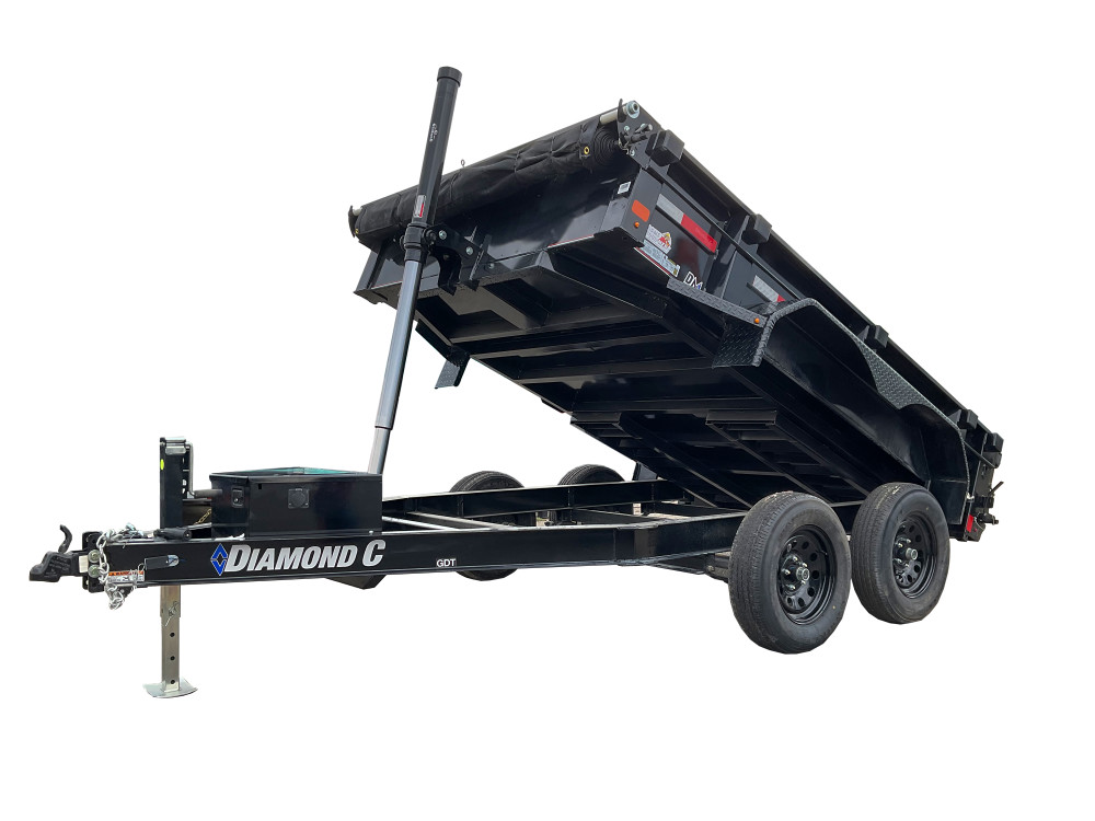 Diamond C GDT235L 10 Ft. x 77 Inch 7000 Lbs Tandem Axle Dump Trailer ...