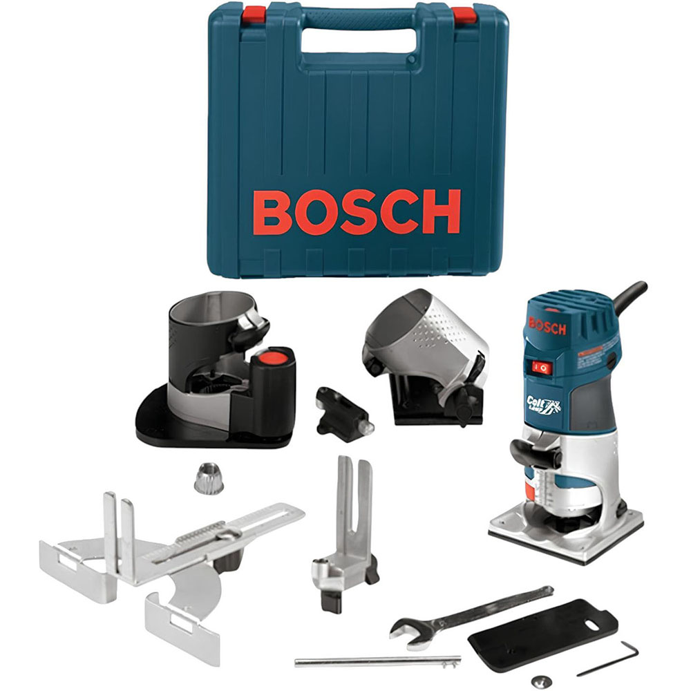 Bosch 1 HP Colt Variable Speed Electronic Palm Router Installer's Kit ...