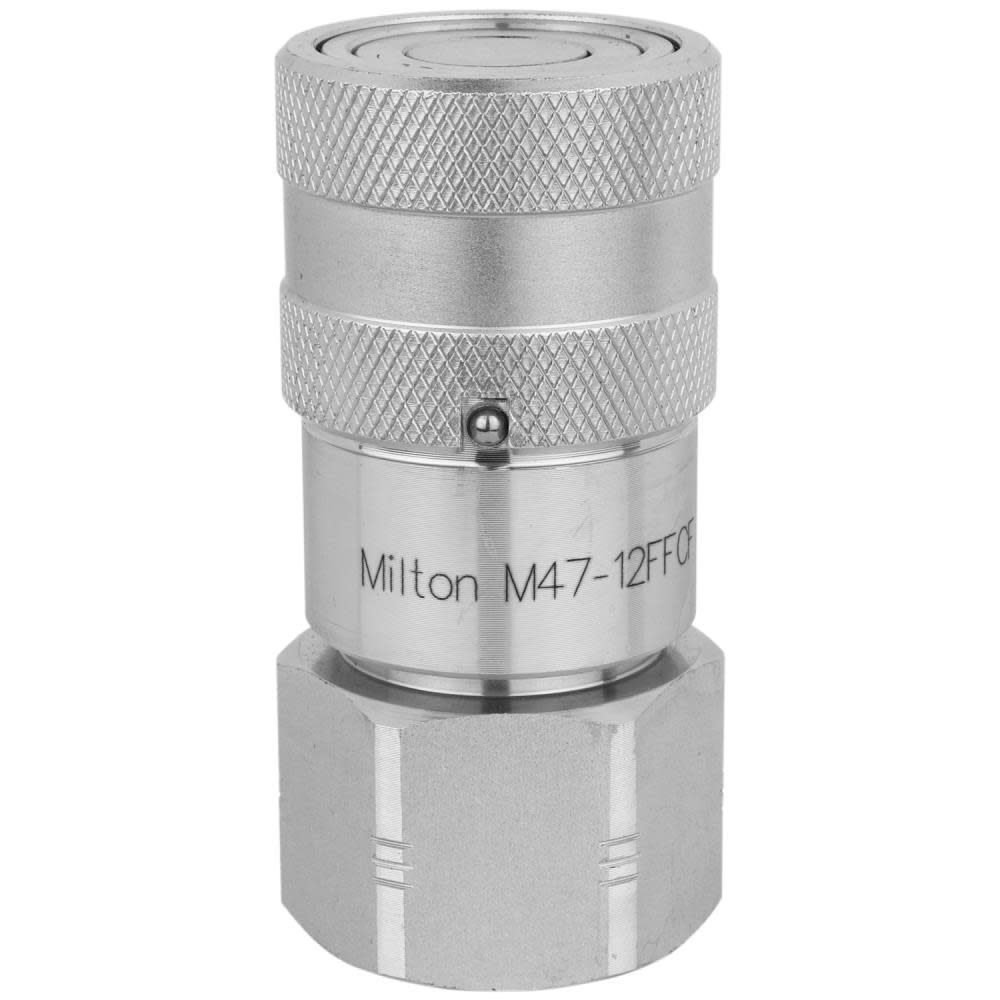 Milton 3/4in NPTF Hydraulic Flush Face Coupler Coupler Half M47-12FFCF ...