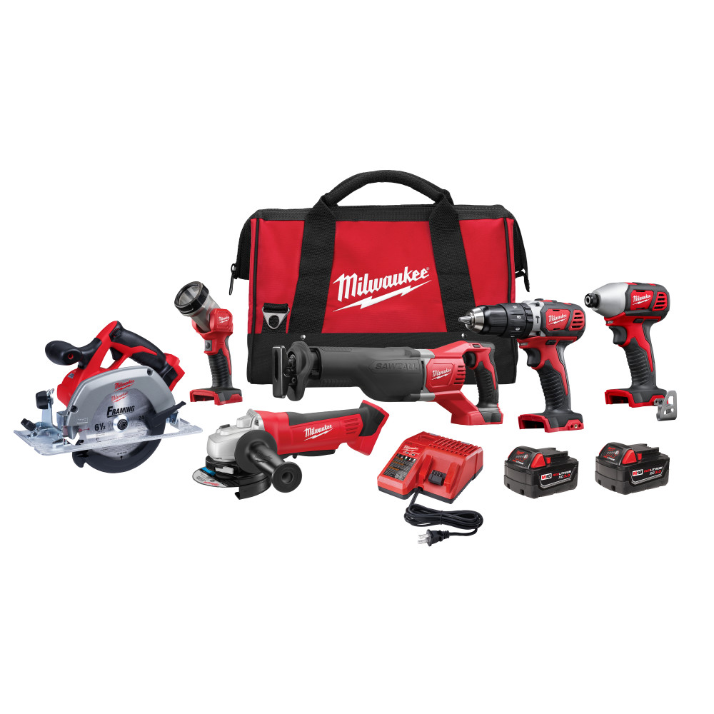 Milwaukee M18 Cordless Lithium-Ion 6-Tool Combo Kit 2696-26 - Acme Tools
