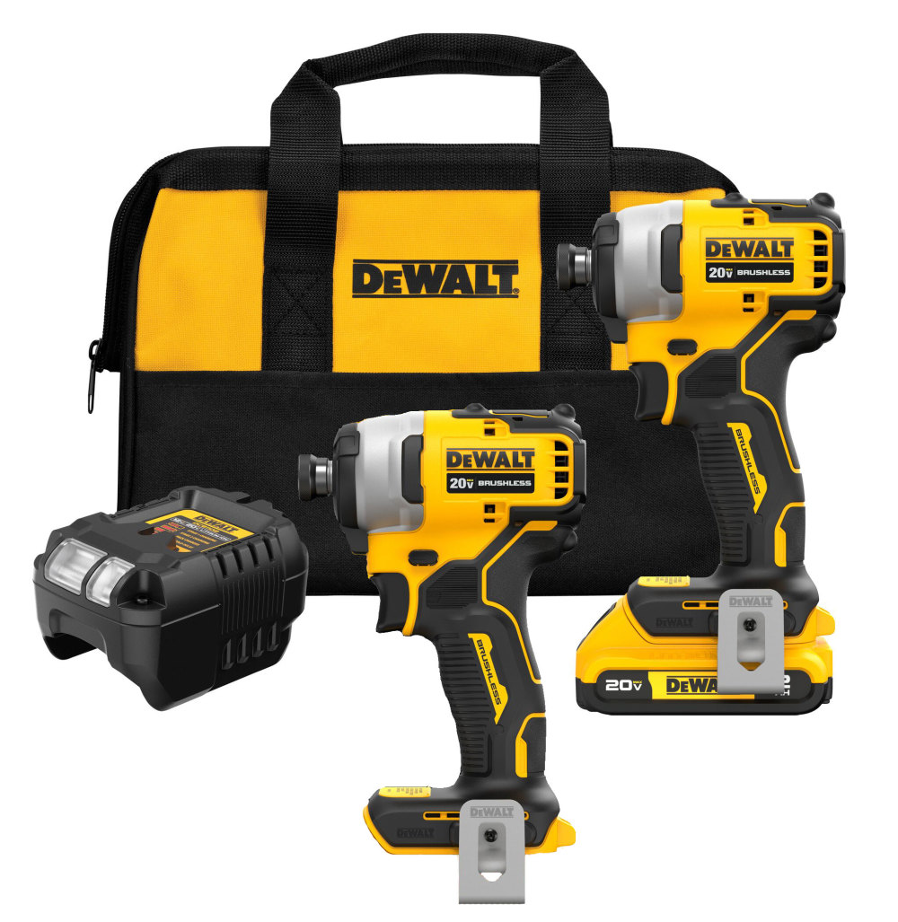 DEWALT ATOMIC 20V MAX Compact 1/4 Inch Impact Driver 2ct Kit Bundle ...