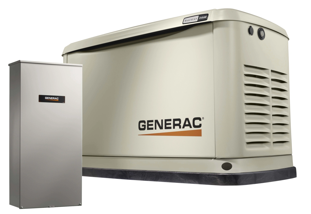 Generac Guardian 24kW Home Standby Generator with RXSW200A3 Transfer ...
