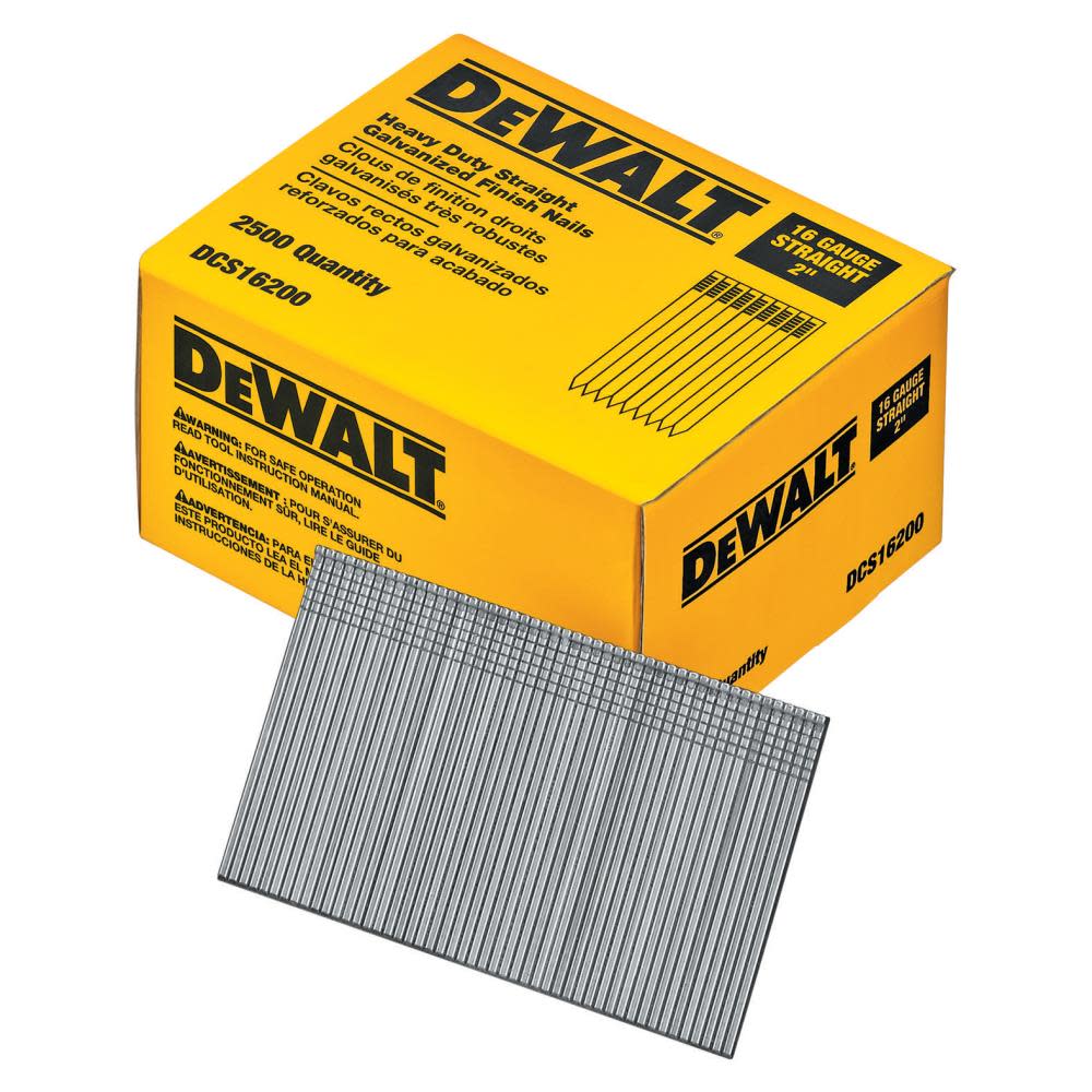 DEWALT 16 Gauge Straight Finish Nails (2500) DCS16200 - Acme Tools