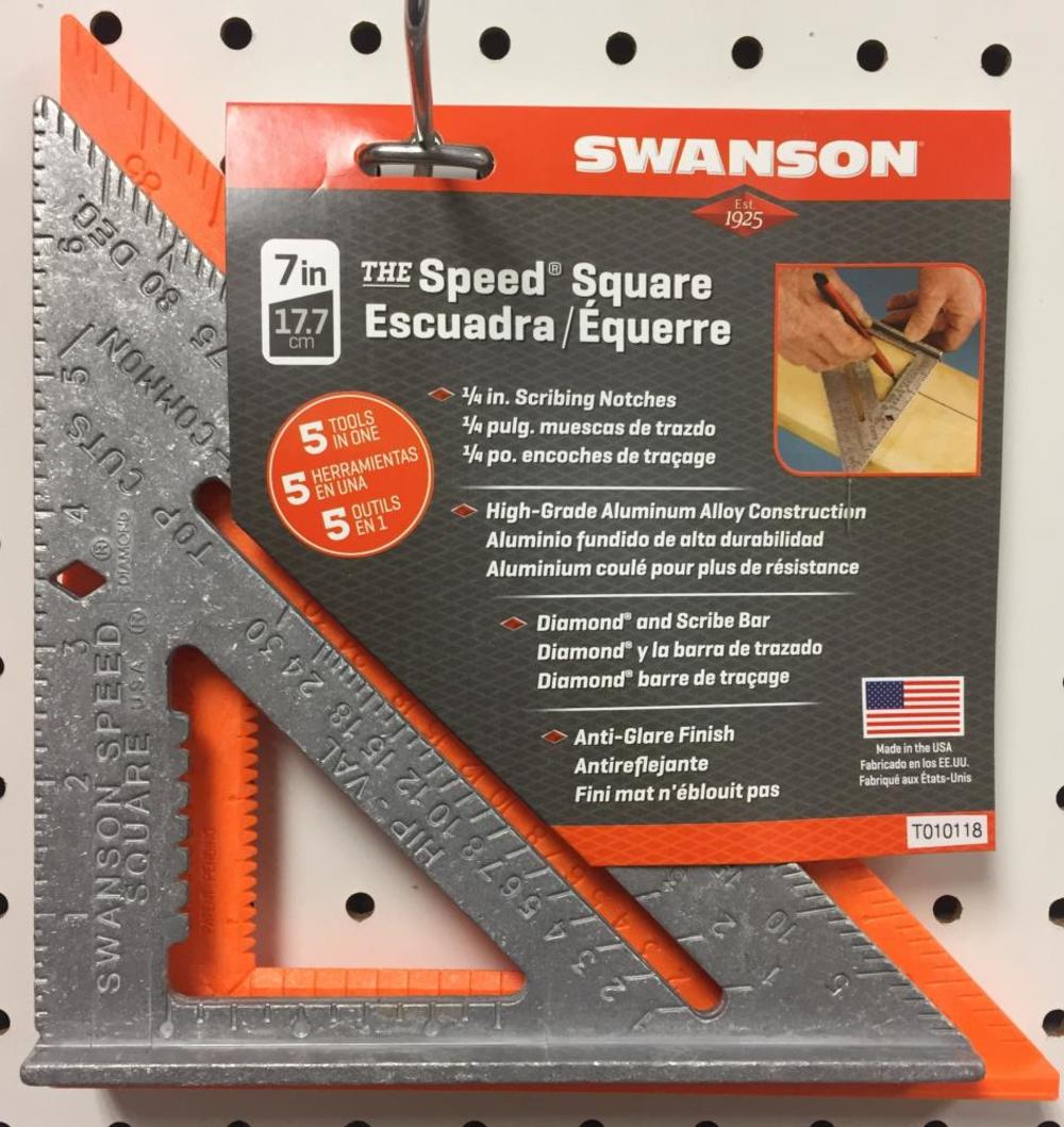 Swanson Tool 7 Inch Speed Square with 8 Inch Speedlite Square ...