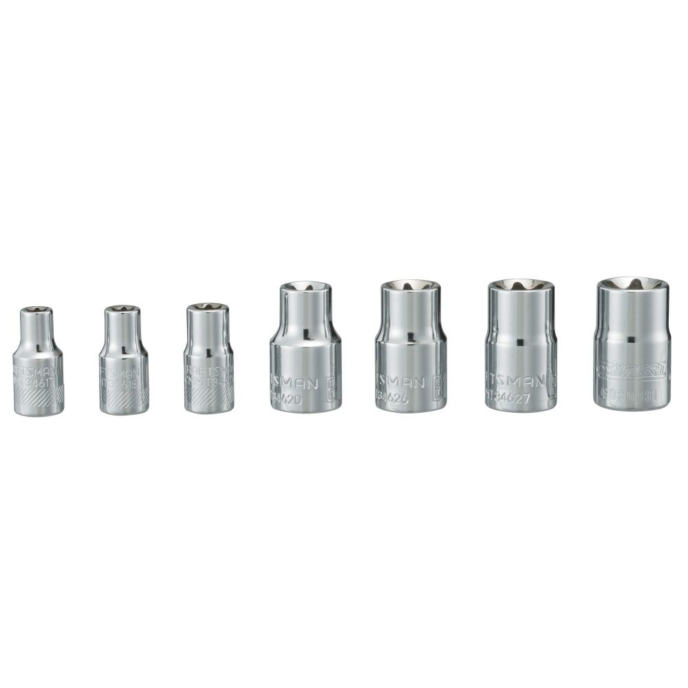 CRAFTSMAN 1/4-in and 3/8-in External Torx Socket Set, 7pc CMMT34570 ...