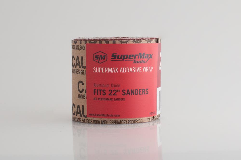 Supermax Tools 100-Grit Individual Sandpaper Wrap for the 22 In. Drum ...