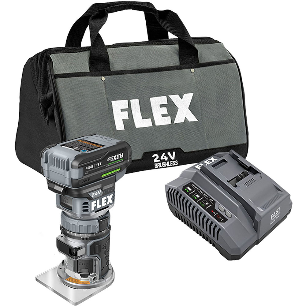 FLEX 24V Trim Router Stacked Lithium Kit FX4221-1F - Acme Tools