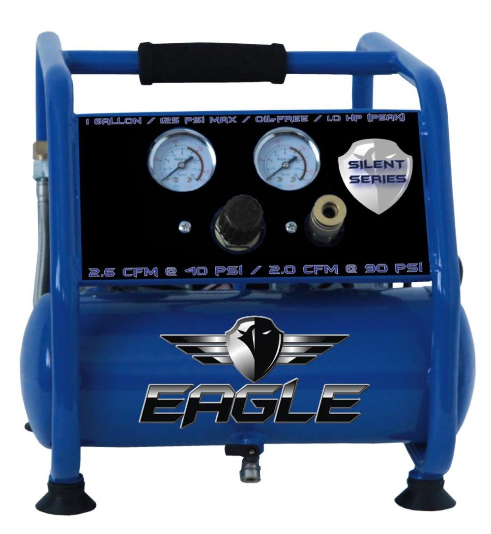 Eagle Compressor Silent Series 1 Gallon Portable Electric Air ...