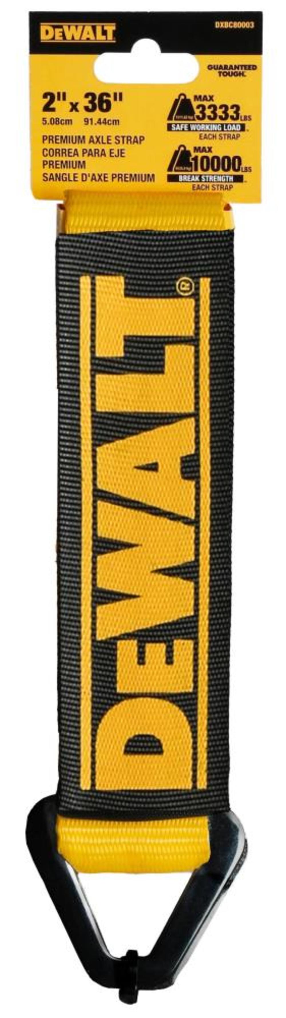 DEWALT 2 Inch x 24 Inch, Premium Axle Strap, 10,000 LB. Break Strength ...