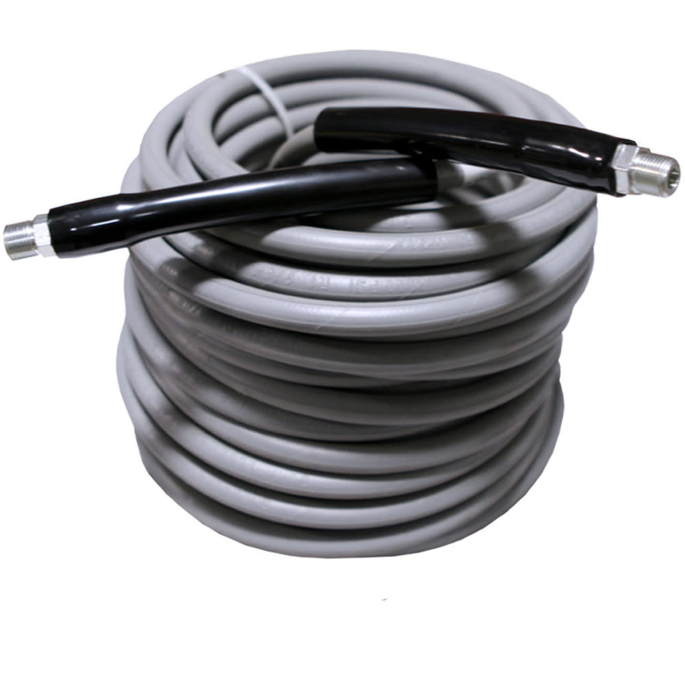 Aaladin Cleaning Systems Grey Non-Marking Power Washer Hose 3/8in X 100' 4000 PSI 3/8in SLD/SWL ...